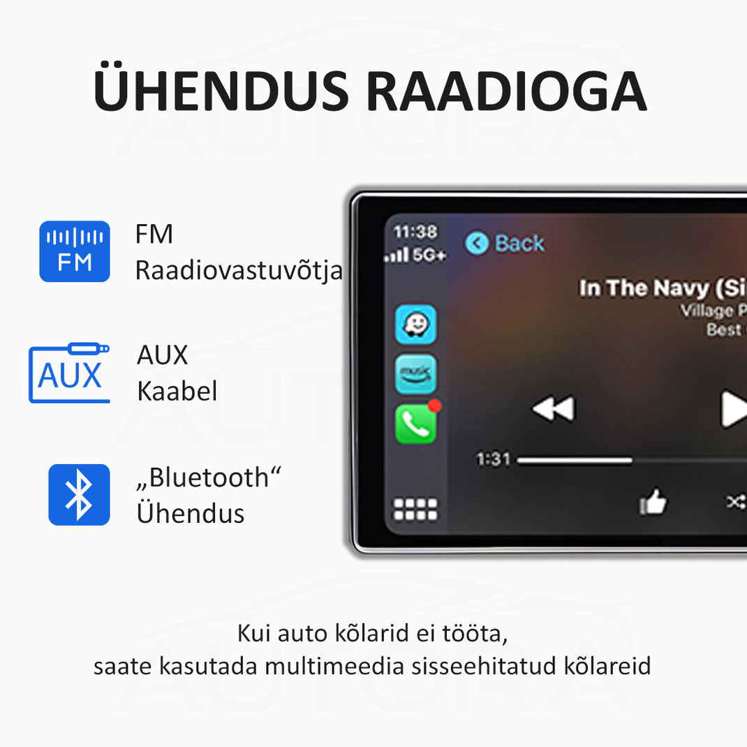 Universaalne Auto Multimeedia koos Apple CarPlay, Android Auto ja Vide ...